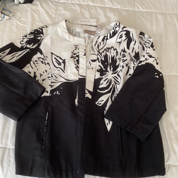 Chico's | Jackets & Coats | Nwt Chicos Amazed Abstract Black And White ...